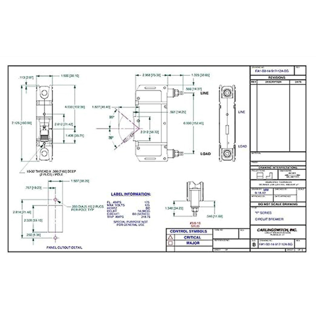 40 Amp Panel Mount Breakers Midnite Solar-MNEDC-40 | Carisol [Jamaica]