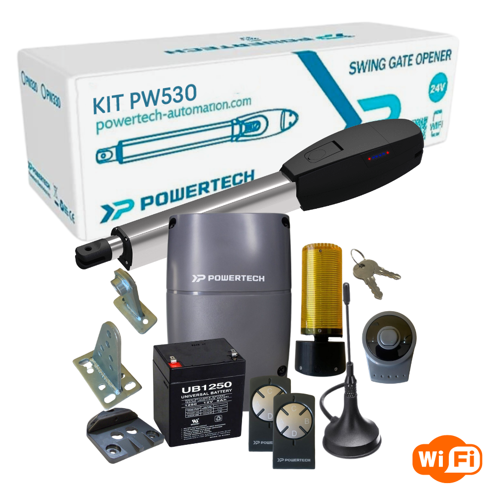 24V Single Swing Gate Opener with Wi-Fi Powertech-PW530|Carisol[Jamaica]
