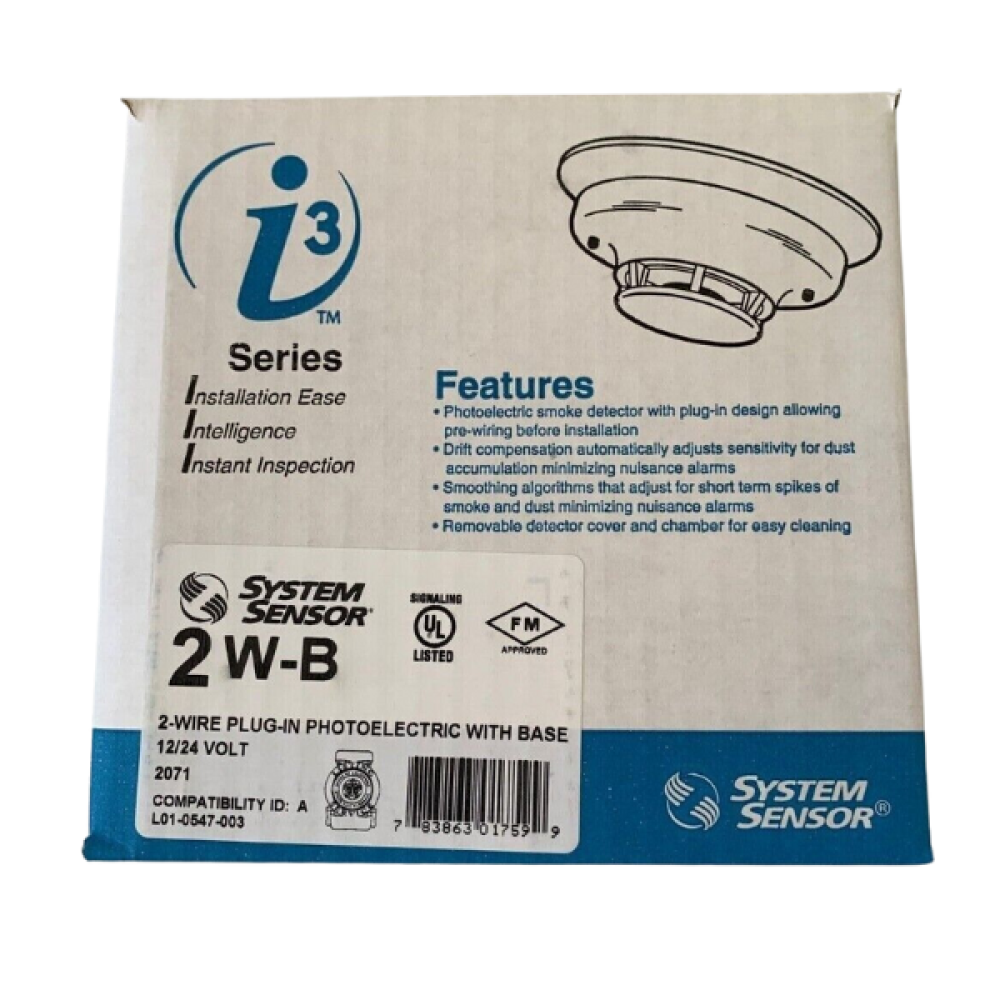 3 Wire Photoelectric i3 Series Smoke Detector System Sensor-2W-B ...