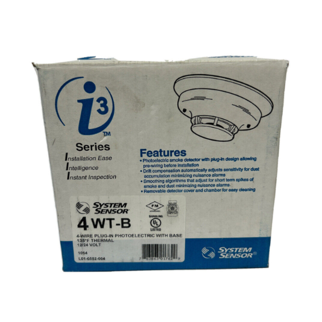 4 Wire Photoelectric i3 Series Smoke Detector System Sensor-4W-B ...