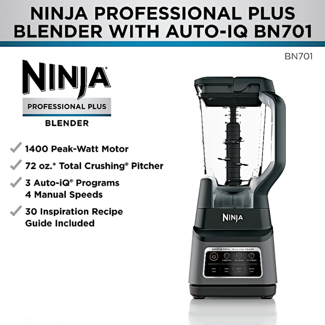 7 Speed Professional Plus Blender Ninja-BN701-NINJA|Carisol[Jamaica ...