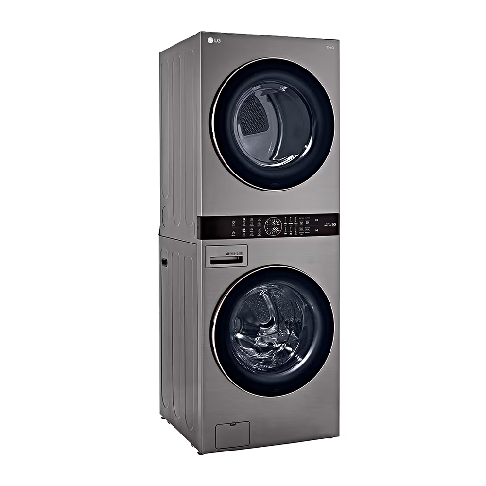 4.5 cu. ft Single Unit Front Load Washer and Dryer LG-WKE100HWA-WHT ...