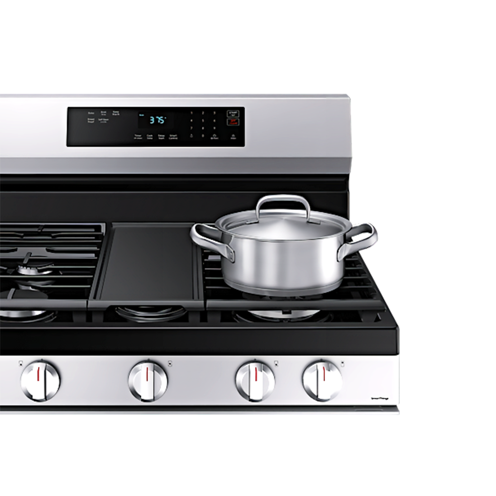 30 in. Gas Stove with Air Fryer and Wi-Fi Samsung-NX60A6715SS-AP ...