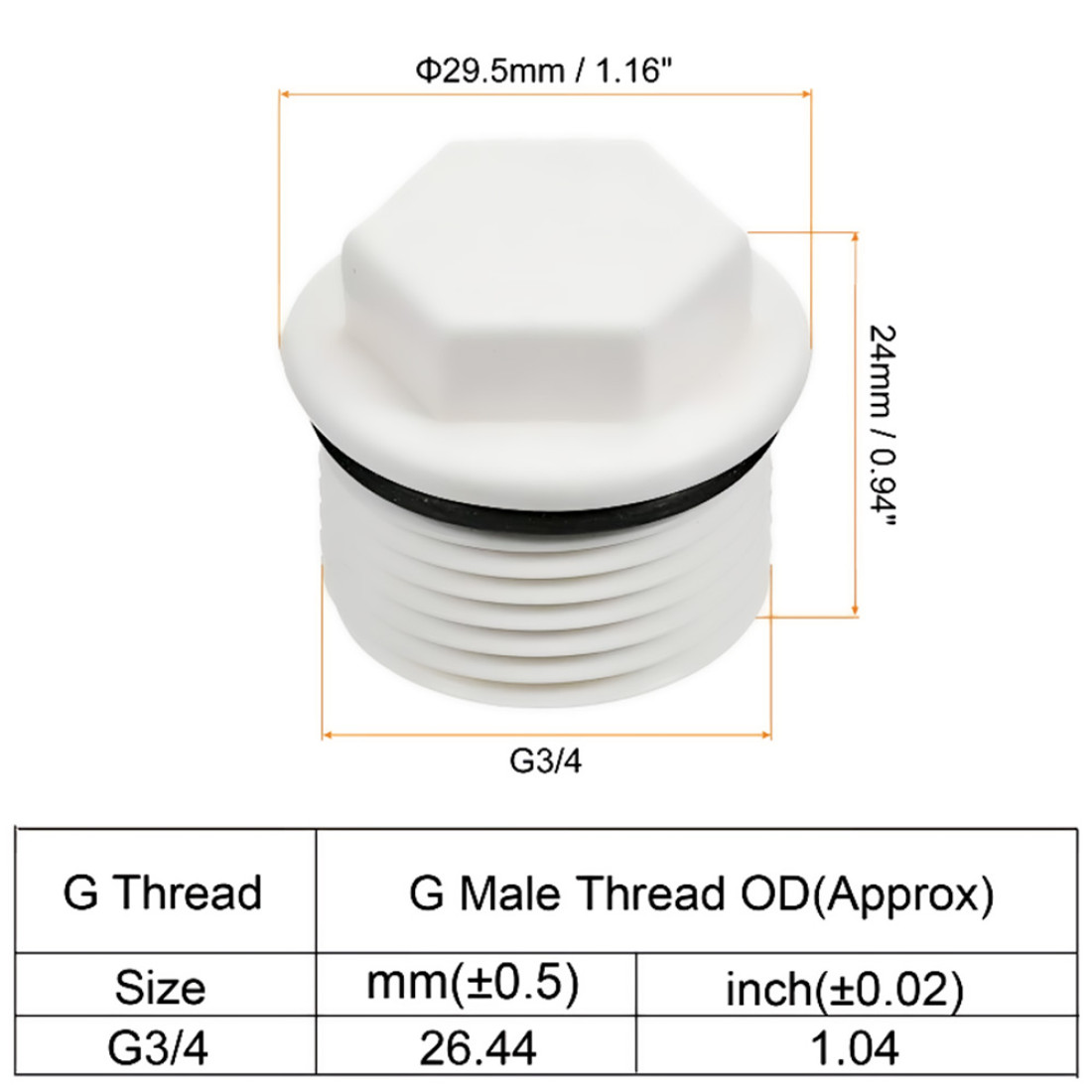 3/4 in PVC Male Plug Carisol-Plumbing 3-4 in. PVC Male Plug | Carisol ...
